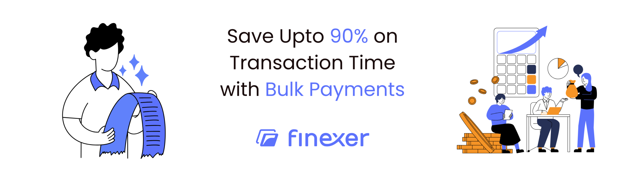 Bulk payment processing can save up to 90% transaction time Bulk payment processing can save up to 90% transaction time
